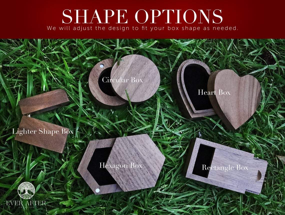 Disney Wedding Ring Box, Mickey and Minnie Mouse Engagement Wood Ring