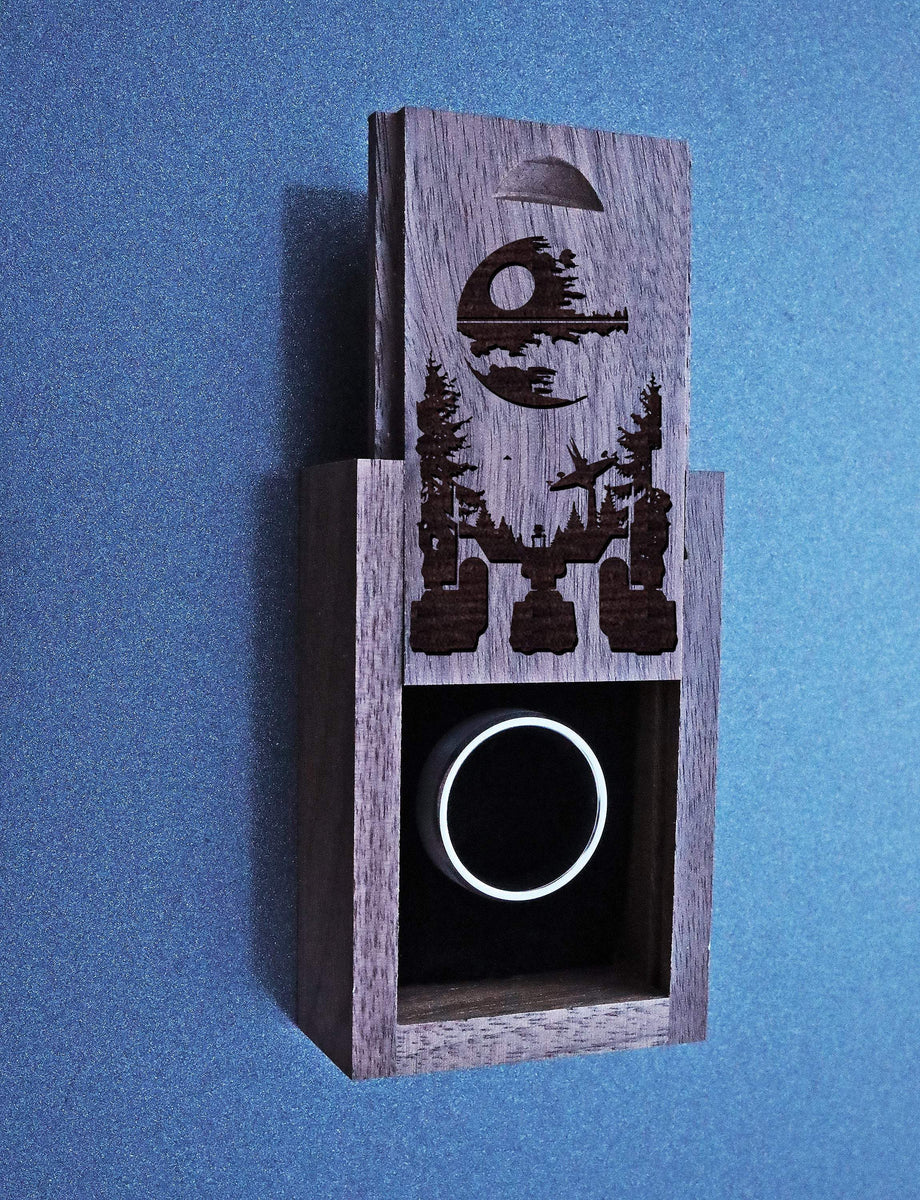 Star Wars Wedding Ring Box, Deathstar Engagement Wood Box, Han Solo Da