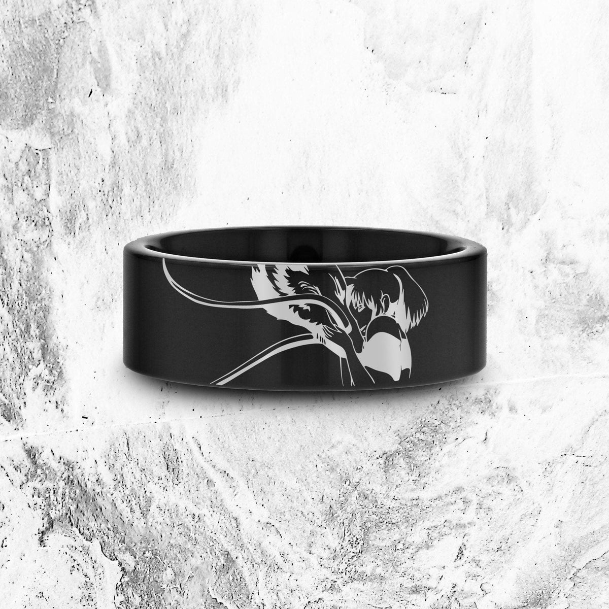 Chihiro Ring, Chihiro and Haku Ring, Studio Ghibli Dragon Ring, Studio