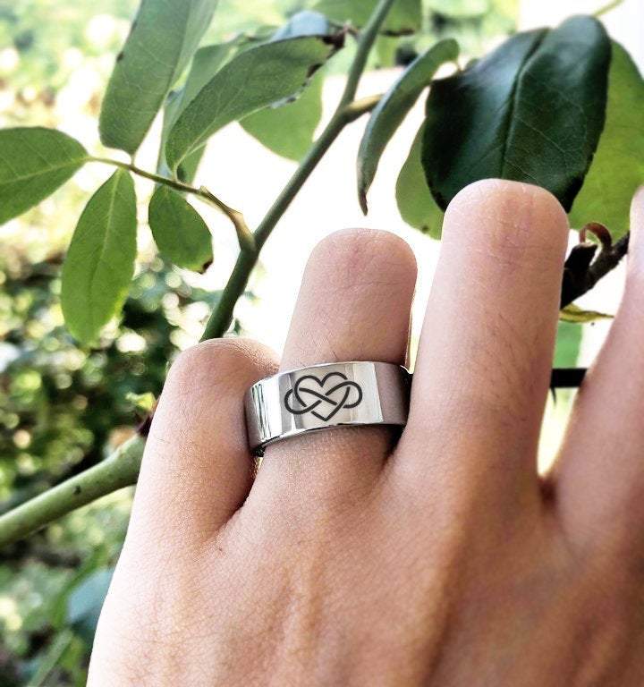 Infinity Heart Wedding Ring, Infinity Engagement Ring, Infinity Heart