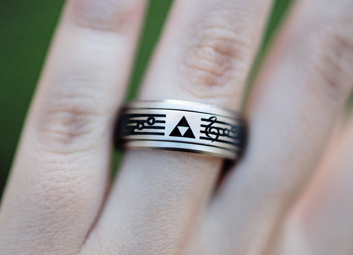Legend of Zelda Tungsten Ring, Zelda Video Game Ring, Princess Zelda R